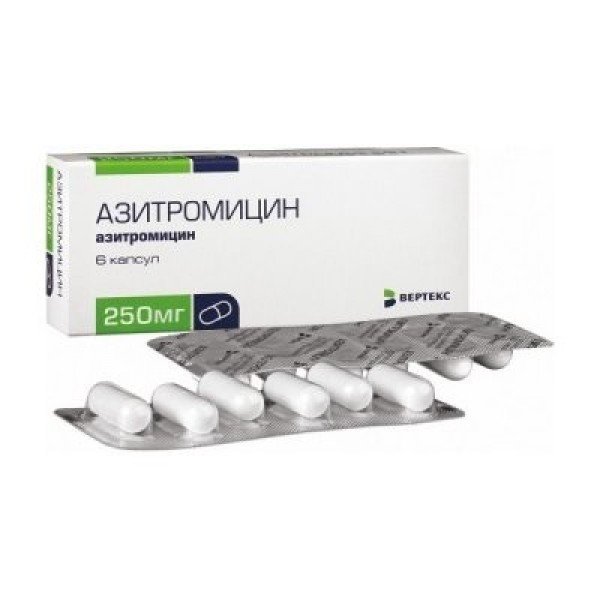 Azithromycin capsules 250 mg No.6 in USA online